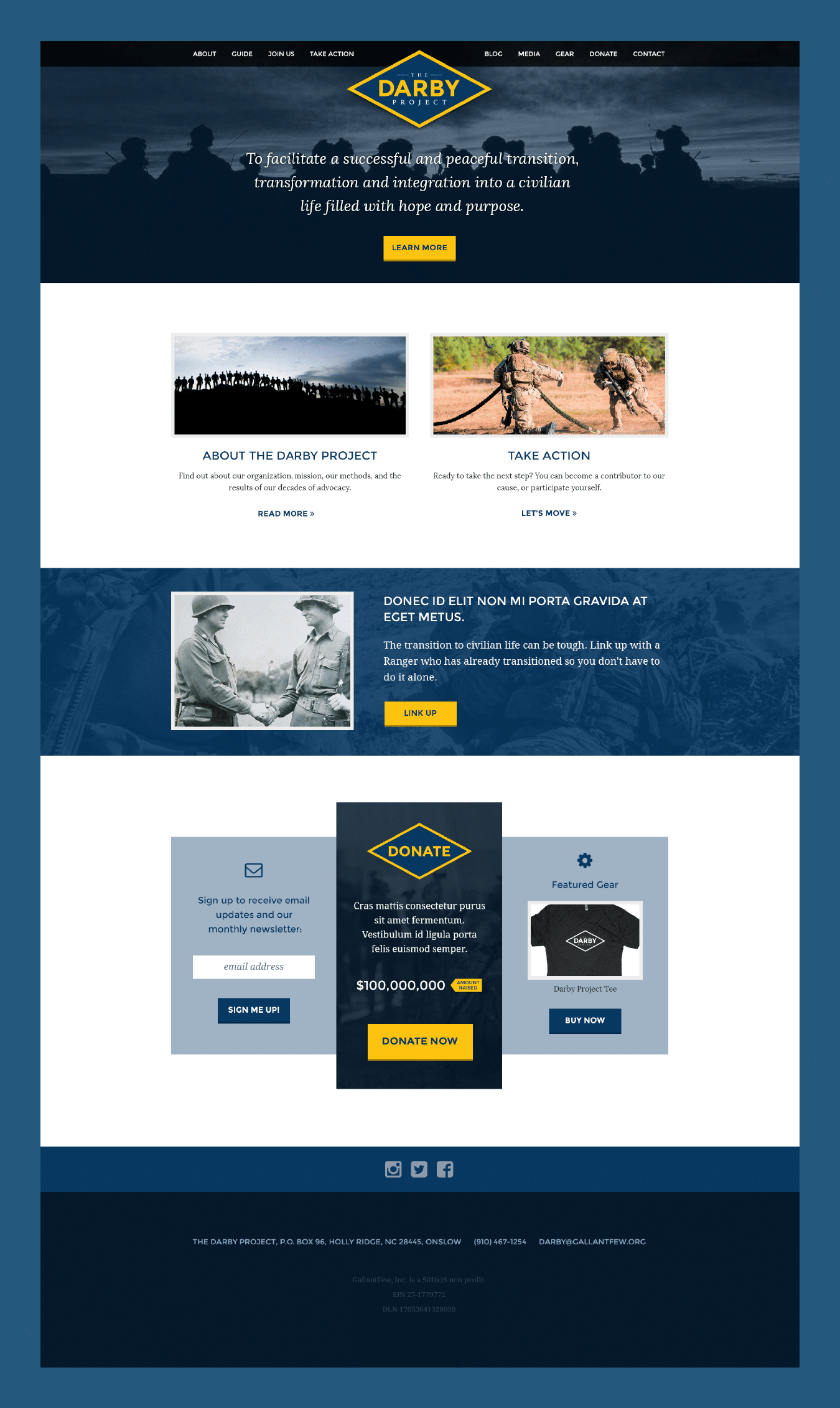 The Darby Project » Web Design by Hire Jordan Smith