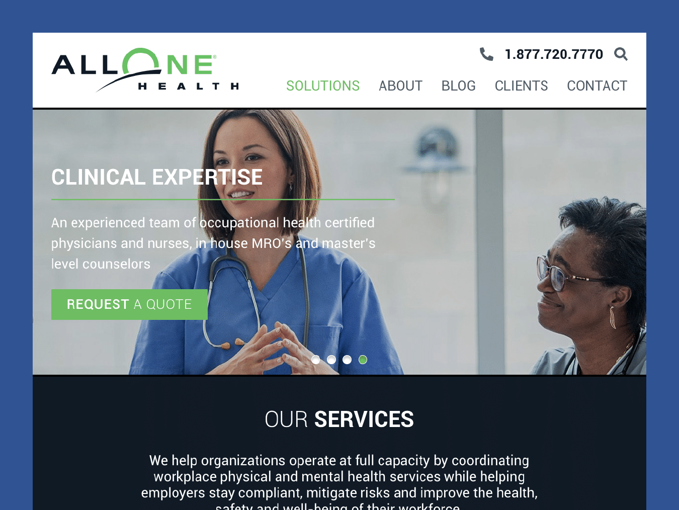 All One Health » Web Design by Hire Jordan Smith