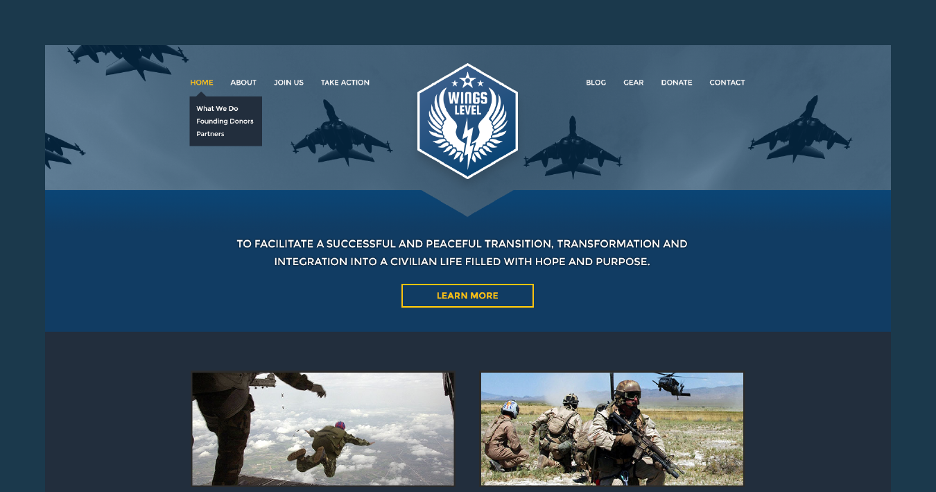 Wings Level » Web Design by Hire Jordan Smith