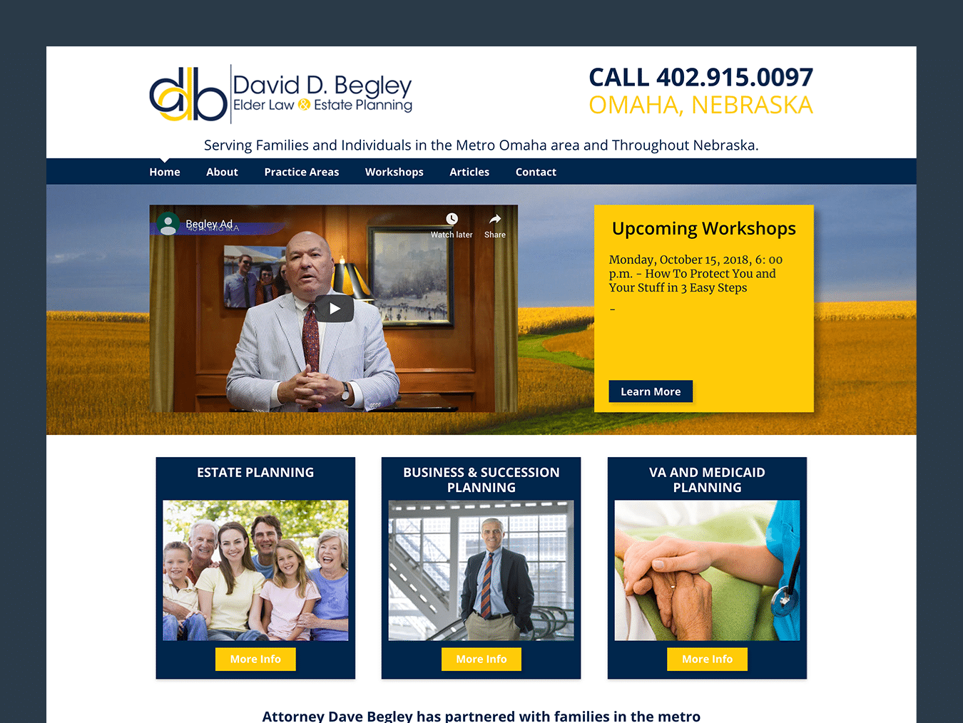 David D. Begley » Web Design by Hire Jordan Smith